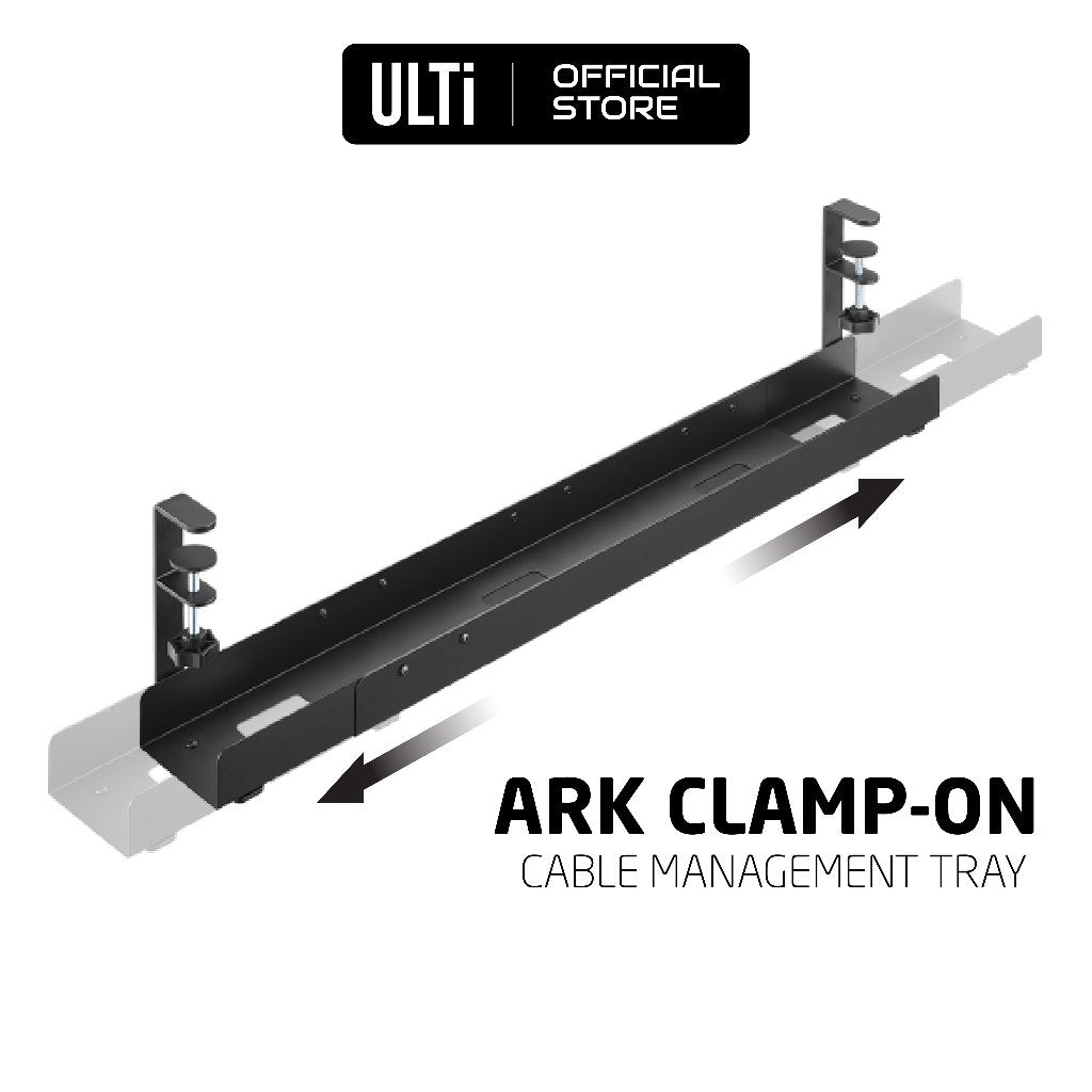 ULTi Ark Easy Access Clamp-On Cable Management Organizer Tray, Extenda ...