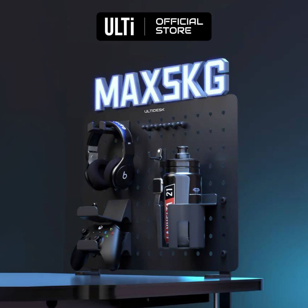 ULTIDESK Pegboard Holder & Accessories | Home, Office & Gamer Desk Org ...