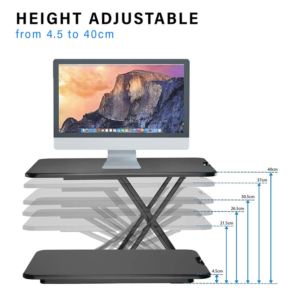 ULTi Ultra-Slim Desk Converter, Standing Desk Riser, Height Adjustable ...