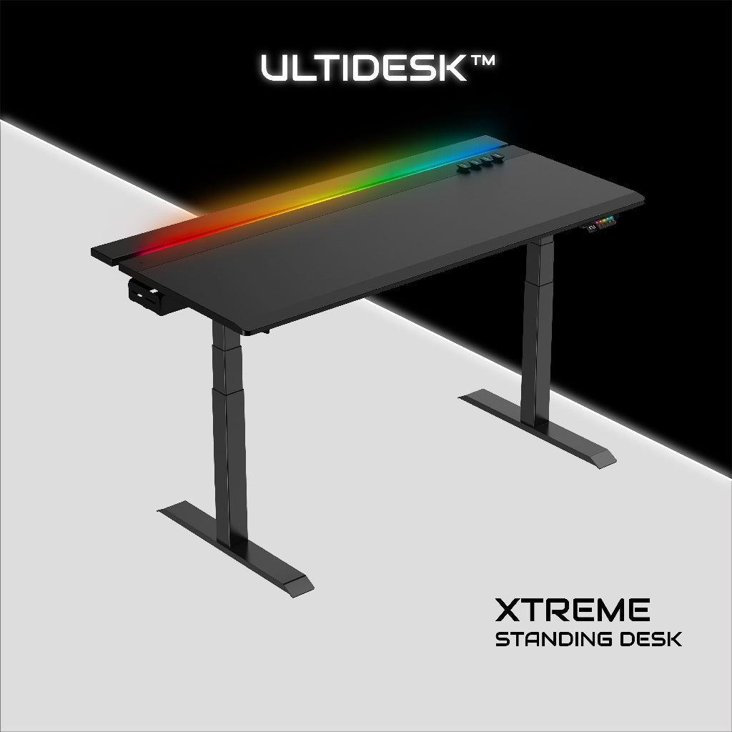 ULTIDESK™ Xtreme Standing Desk | Integrated RGB Lightstrip | Ultra Fra ...